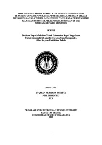 IMPLEMENTATION OF DIRECT INSTRUCTION LEARNING TEACHING MODEL FOR IMPROVING LEARNING ACHIEVEMENT ...